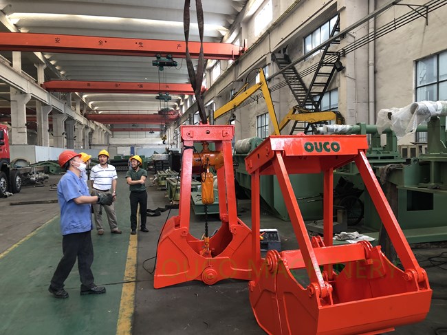 High Wear Steel Electric Hoist Bulk Cargo Grabs Manual Pull