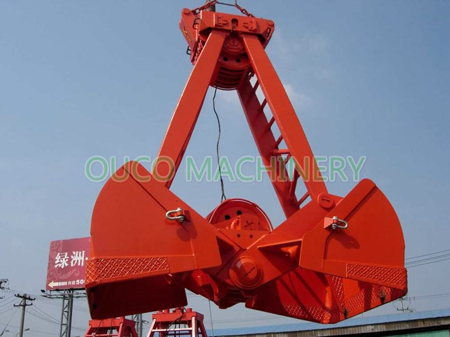 Material Handling 2 Rope Clamshell Excavator Mechanical Grab Bucket