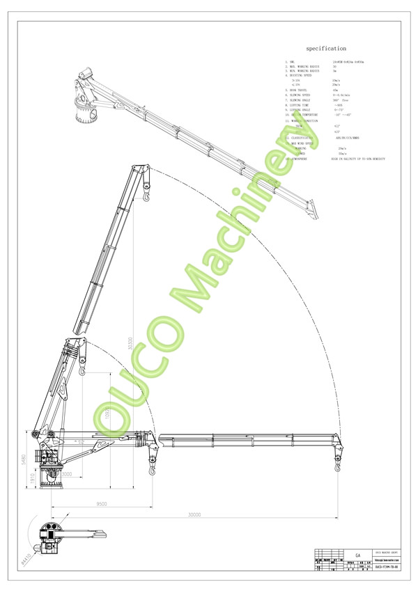 Wide Working Radius 4t 30m ABS Telescopic Boom Crane