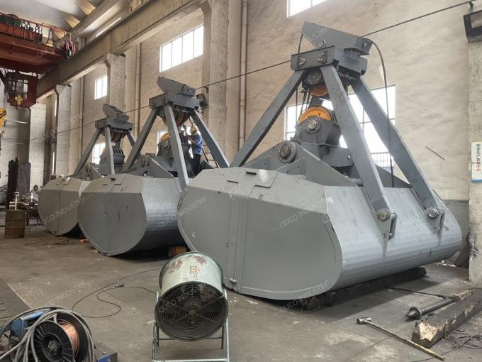 Four Rope Mechanical Grab Bucket 27 CBM Dual Claw Clamshell Grab