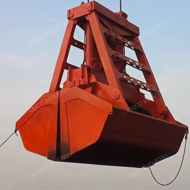 Clamshell Hydraulic Coal Grab Bucket Dual Scoop Motorised