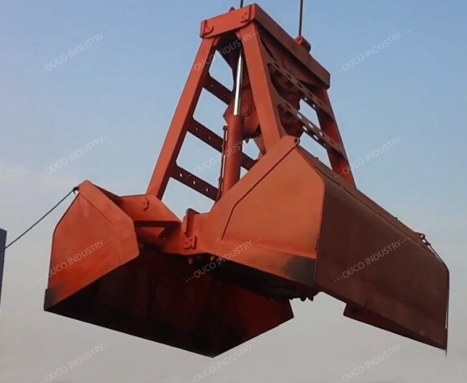 Clamshell Hydraulic Coal Grab Bucket Dual Scoop Motorised