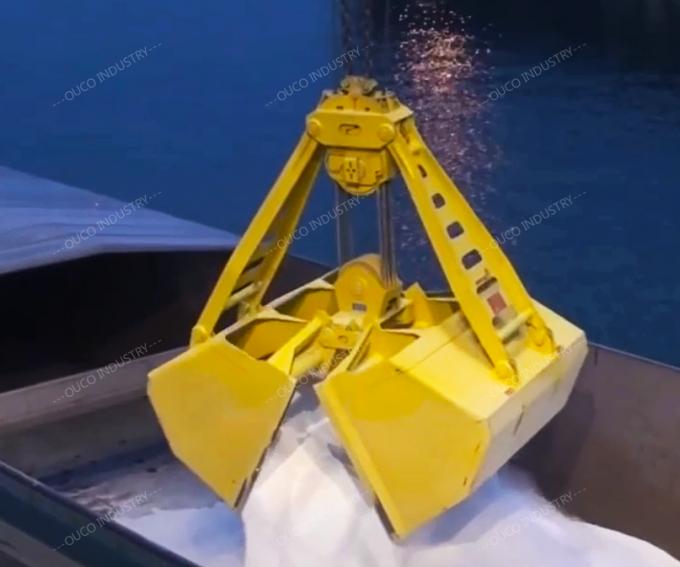 Mechanical Clamshell Crane Grabs Two Rope 4 CBM Wear Resistant