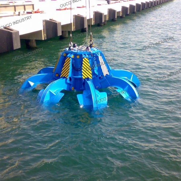 Electro Hydraulic Garbage Grab Bucket Structure Q355 Six Flaps
