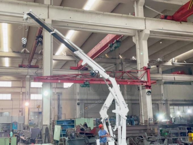 Innovative 0.5 Ton Provision Crane Knuckle And Telescopic Boom On Ship
