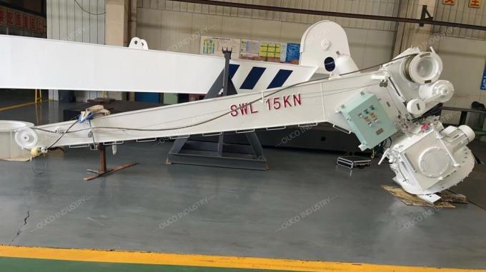 14 KN Hydraulic Single Arm Slewing Davit For Rescue Boat