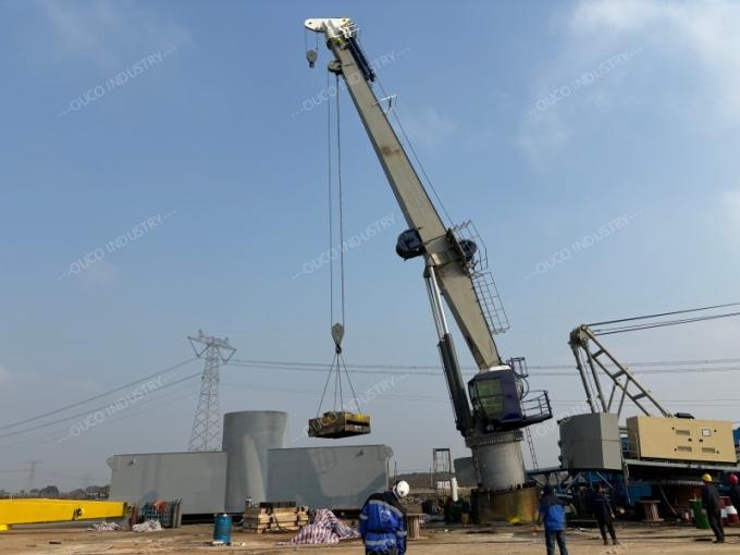 OUCO 3T40M Telescopic Boom Offshore Crane for Oil and Gas Platform