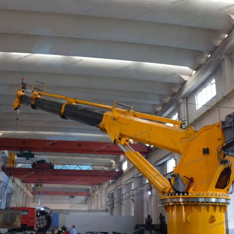 Durable Stiff Boom Electric Marine Crane Hydraulic 2t 15m Yacht Use CE ...