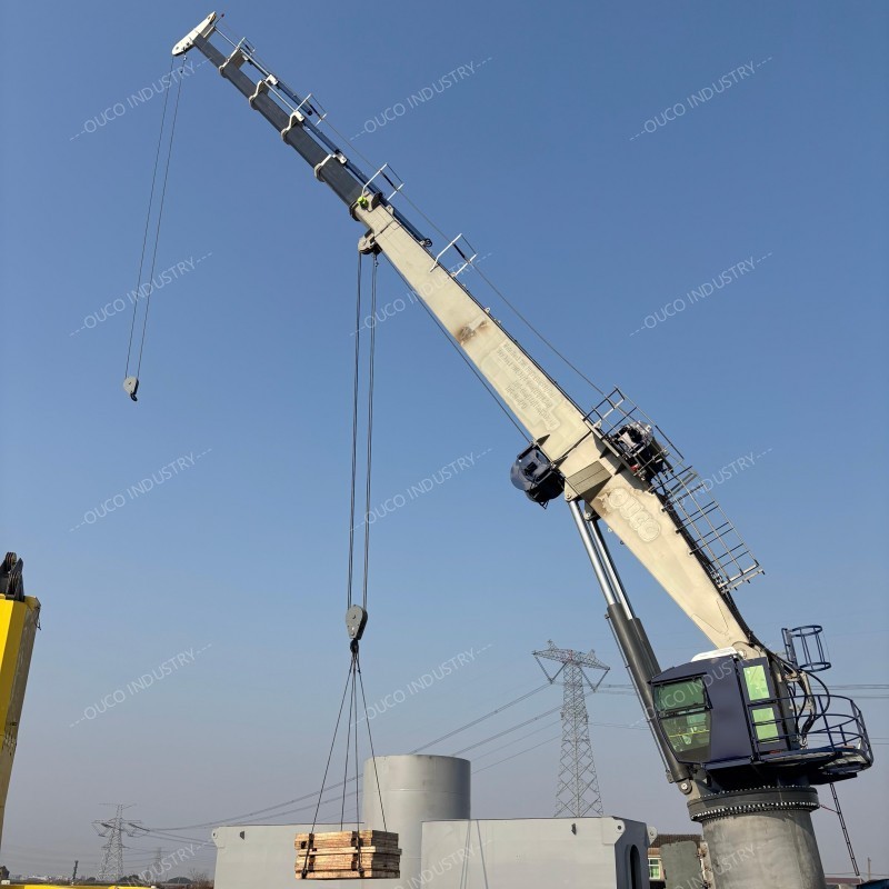 OUCO 3T40M Telescopic Boom Offshore Crane for Oil and Gas Platform