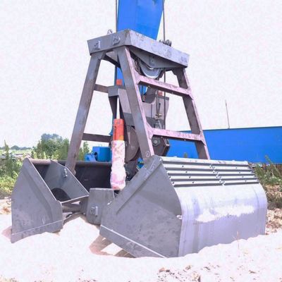 4 CBM Wireless Radio Remote Control Grab Dual Scoop Deck Crane